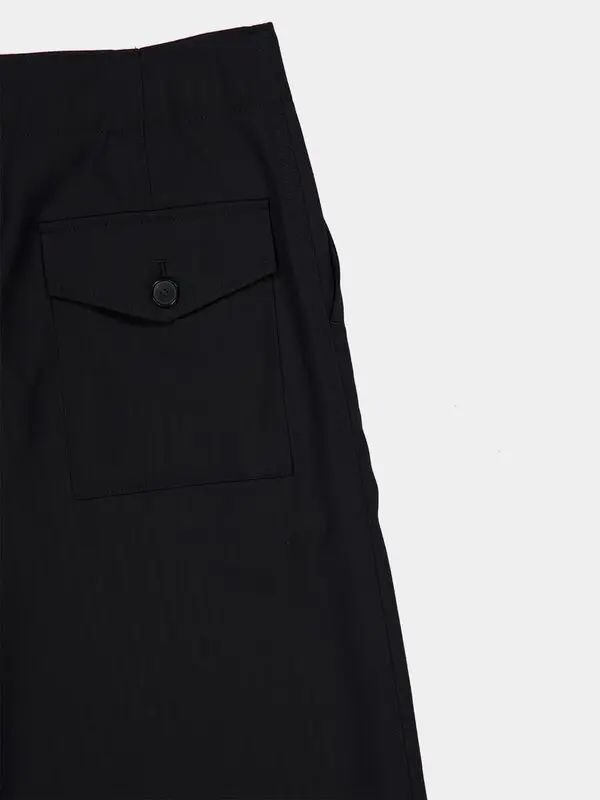 Auralee Wool Herringbone Cargo Pants