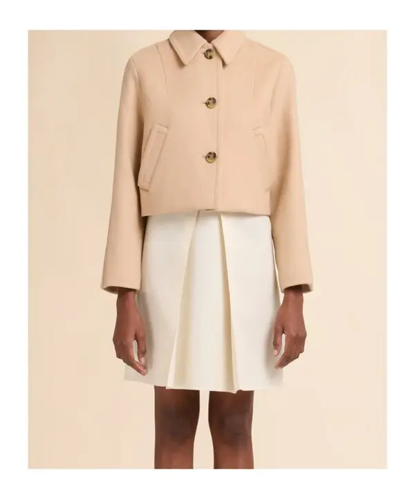 Marni Camel Felt Cropped Jacket