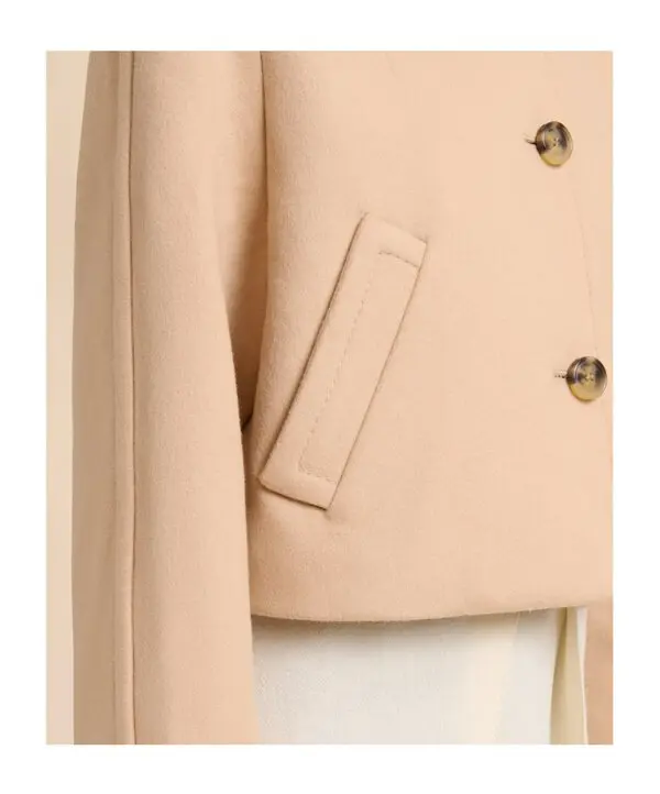 Marni Camel Felt Cropped Jacket