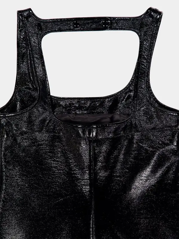 COURREGES Vinyl Mini Dress - Black