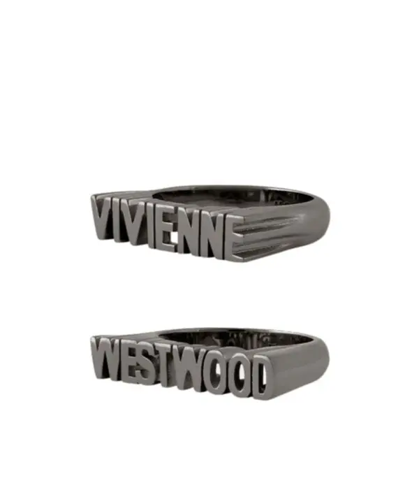 VIVIENNE WESTWOOD Essex Ring With Sculpted Lettering