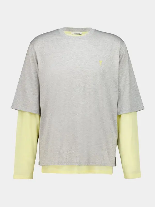 AMI Paris Double-sleeve De Coeur T-shirt