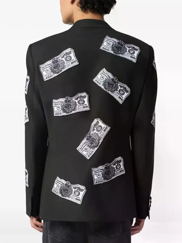 Philipp Plein Strass-embellished Dollars Blazer