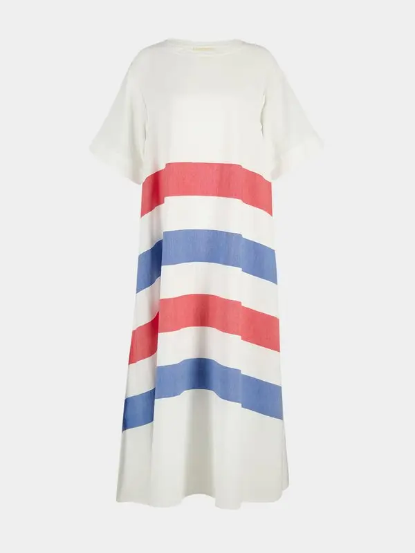 MARRAKSHI LIFE Striped Cotton Maxi Dress - Multicolour