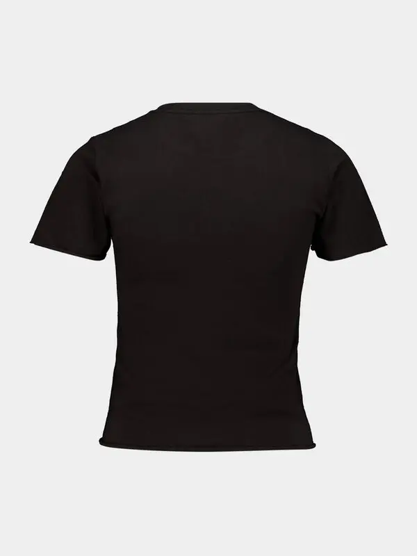 Auralee Brushed Organic Cotton T-shirt - Black