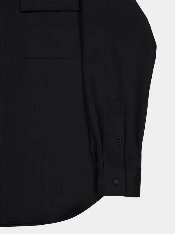 Auralee Wool Herringbone Overshirt