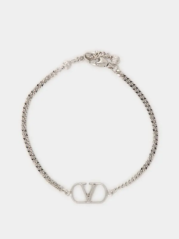 Valentino Garavani Vlogo Signature Chain Bracelet - Silver
