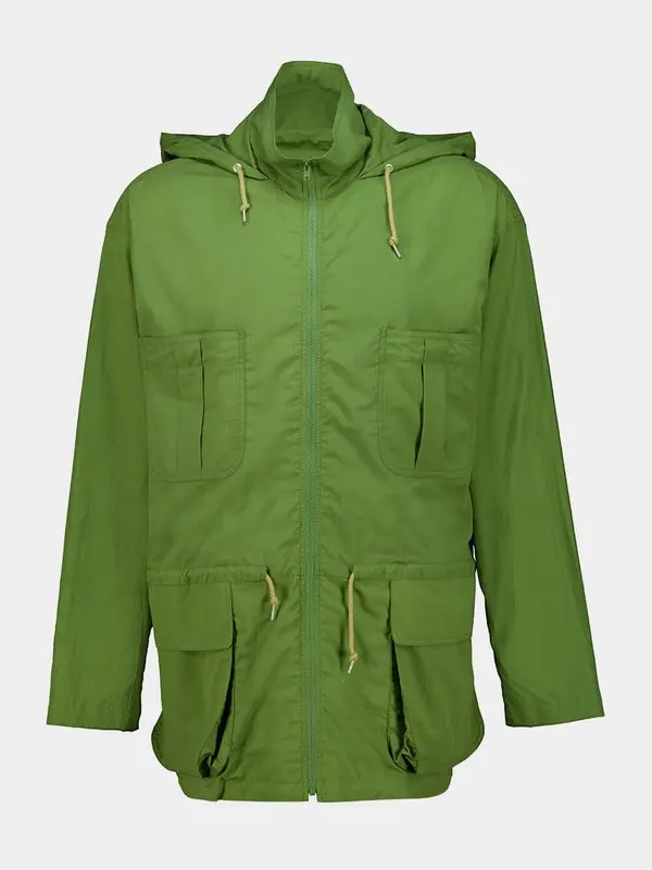 Auralee Dusty Cotton Hooded Blouson - Green