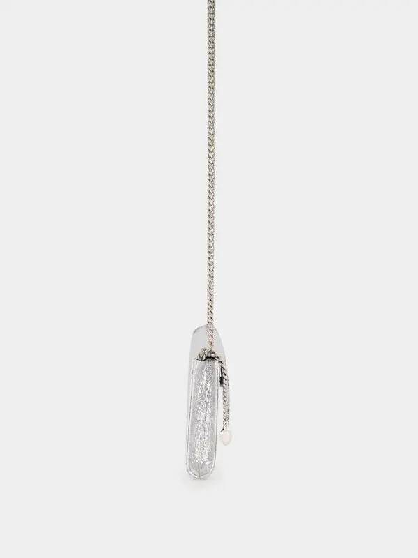 Stella McCartney Falabella Metallic Crossbody Bag - Silver