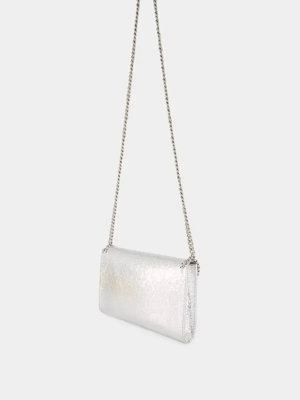 Stella McCartney Falabella Metallic Crossbody Bag - Silver