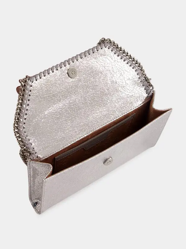 Stella McCartney Falabella Metallic Crossbody Bag - Silver