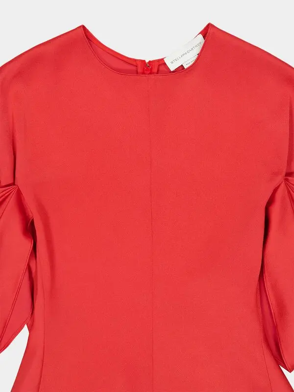Stella McCartney Draped Sleeve Acetate Top