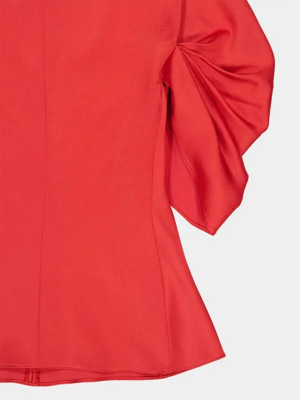 Stella McCartney Draped Sleeve Acetate Top
