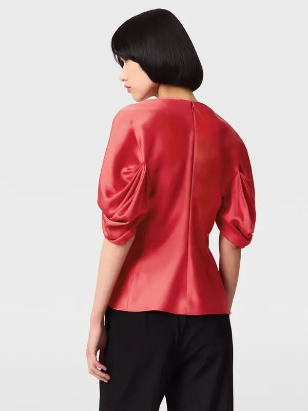 Stella McCartney Draped Sleeve Acetate Top