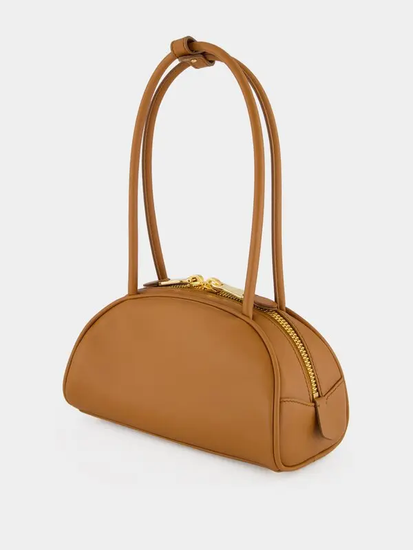 Miu Miu Cognac Beau Small Leather Bag - Brown