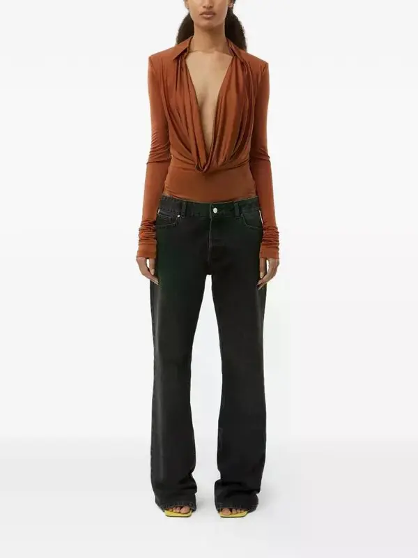 Gauge81 Bauska Draped V-neck Bodysuit