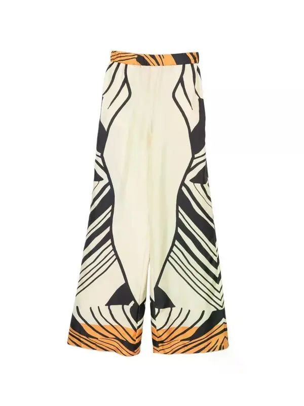 Raquel Diniz Sofia Graphic-print Wide-leg Trousers