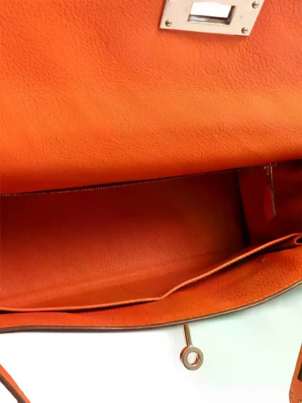Hermès Kelly 28 Tote Bag In Rose Texas Leather - Pink