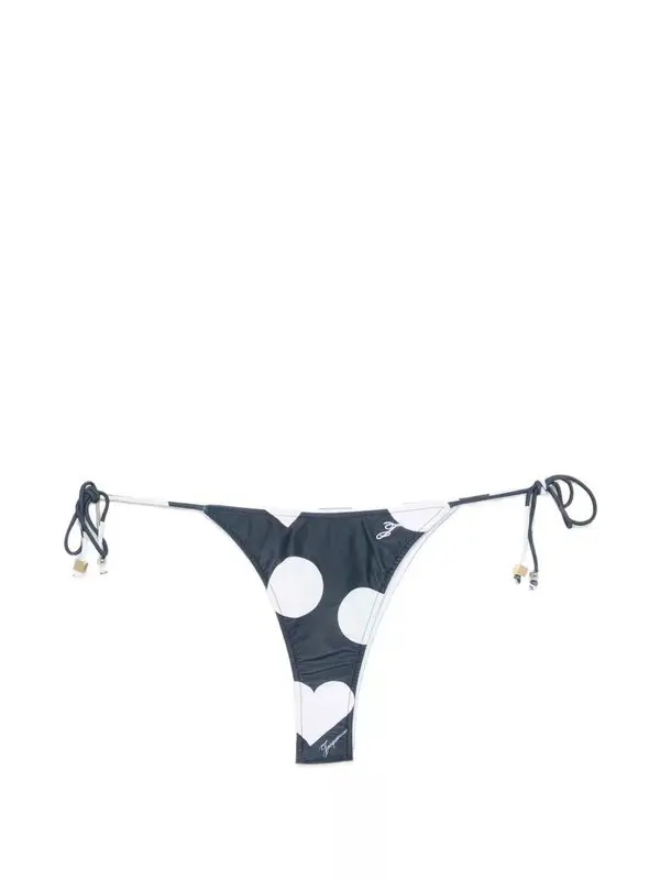 Jacquemus Heart And Polka Dot Bikini Bottom - Blue
