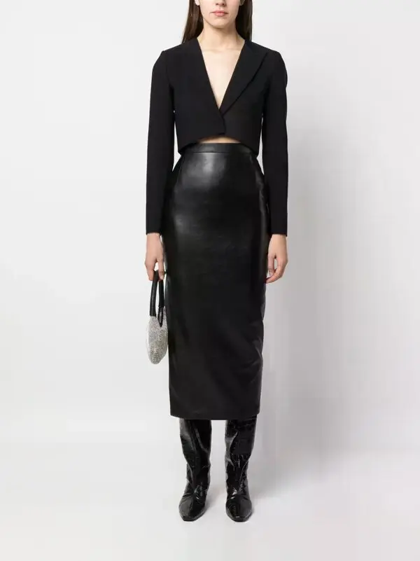 GENNY Cropped Peak-lapel Blazer