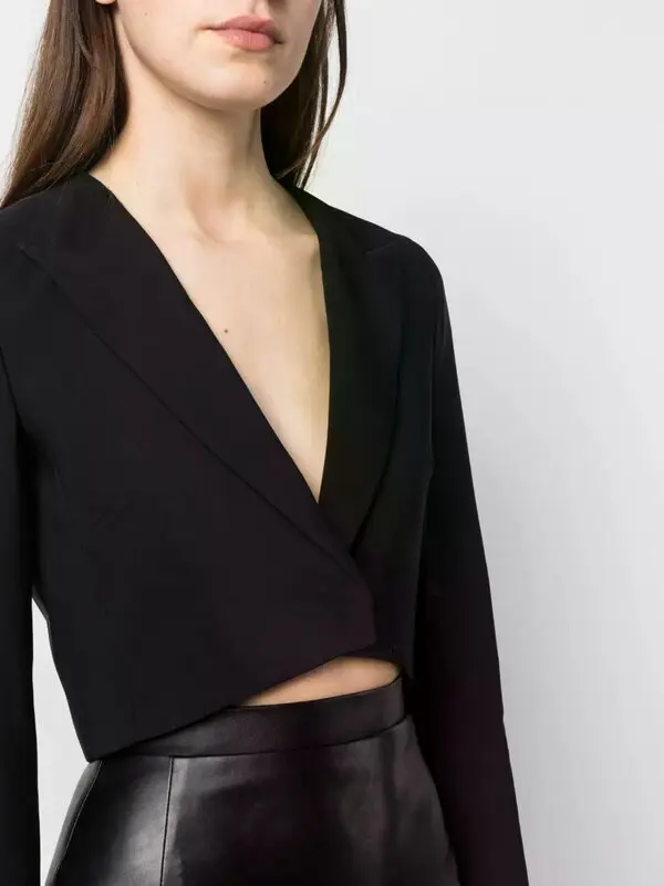 GENNY Cropped Peak-lapel Blazer