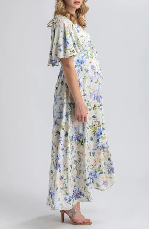 PIETRO BRUNELLI Valentina Floral Maternity Maxi Dress