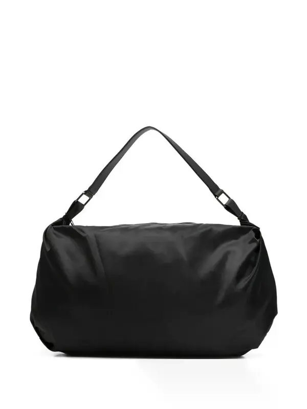 Yohji Yamamoto Gathered Shoulder Bag With Logo Patch