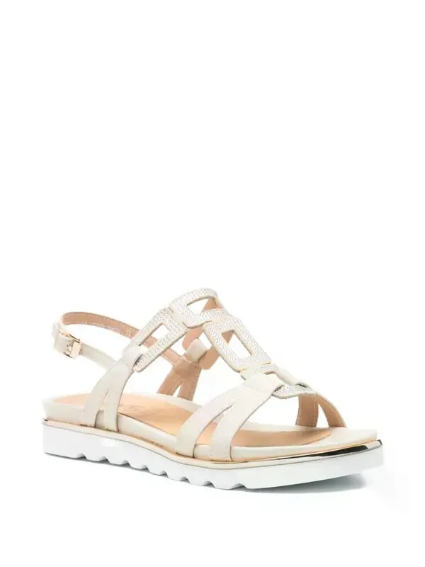 KEYS Embellished Crystal Sandals