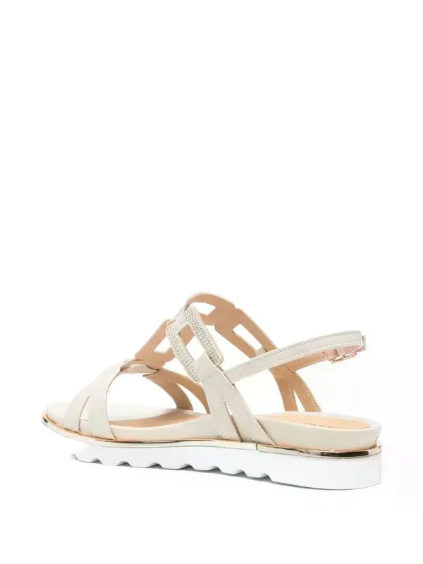 KEYS Embellished Crystal Sandals