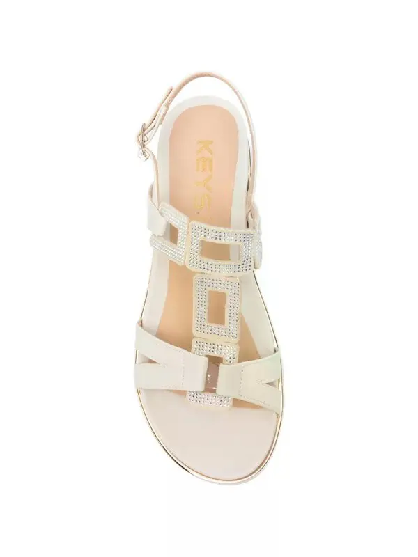 KEYS Embellished Crystal Sandals