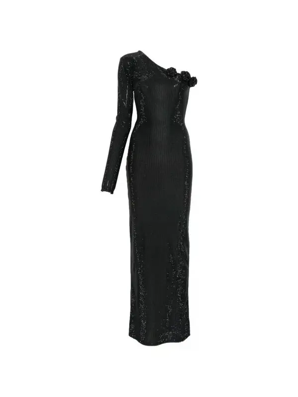MIRON One-shoulder Embellished Dress