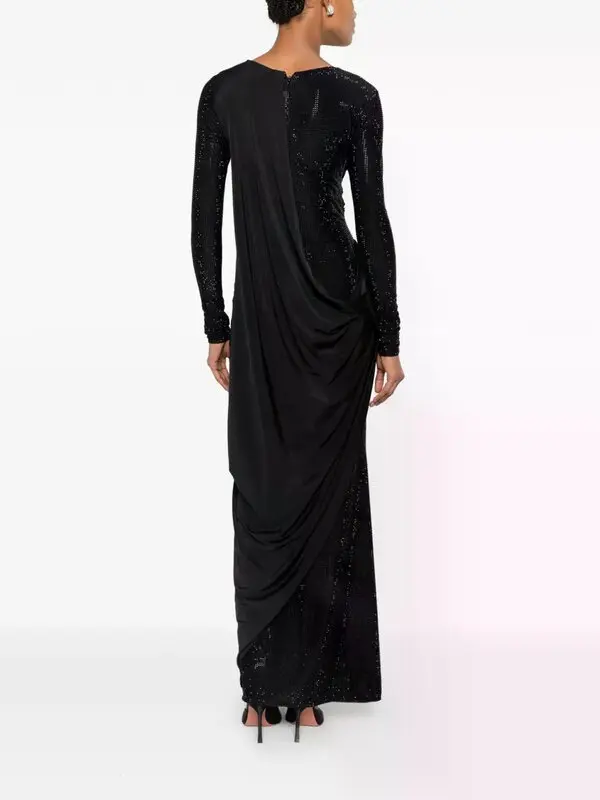 MIRON Crystal-embellished Draped Dress