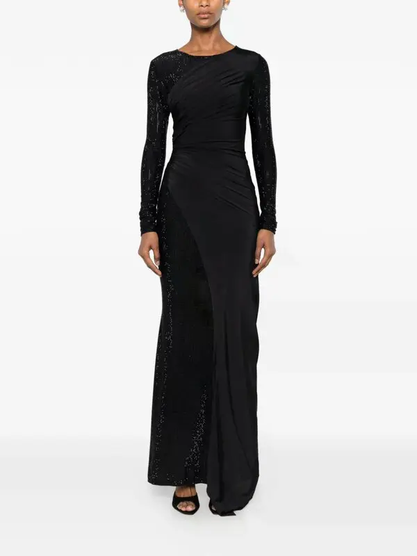 MIRON Crystal-embellished Draped Dress