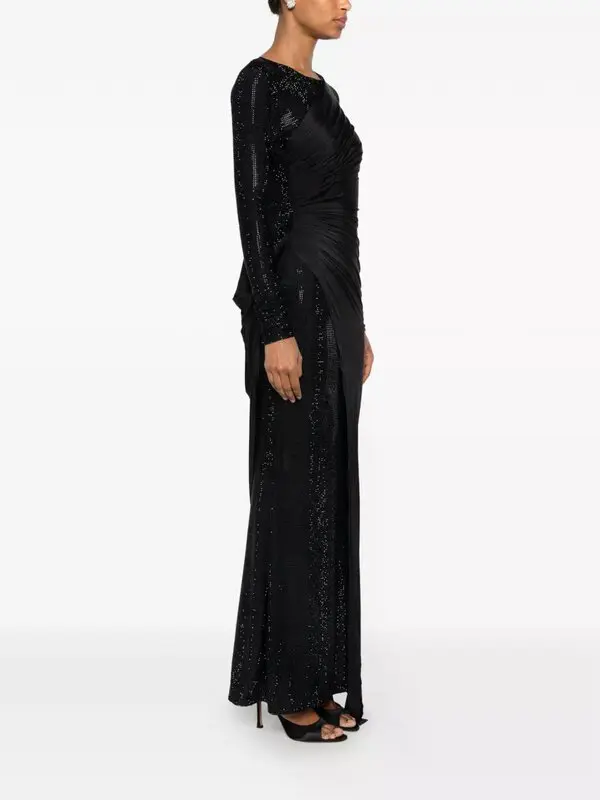 MIRON Crystal-embellished Draped Dress