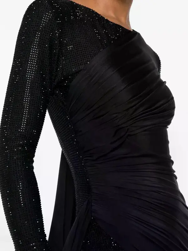 MIRON Crystal-embellished Draped Dress
