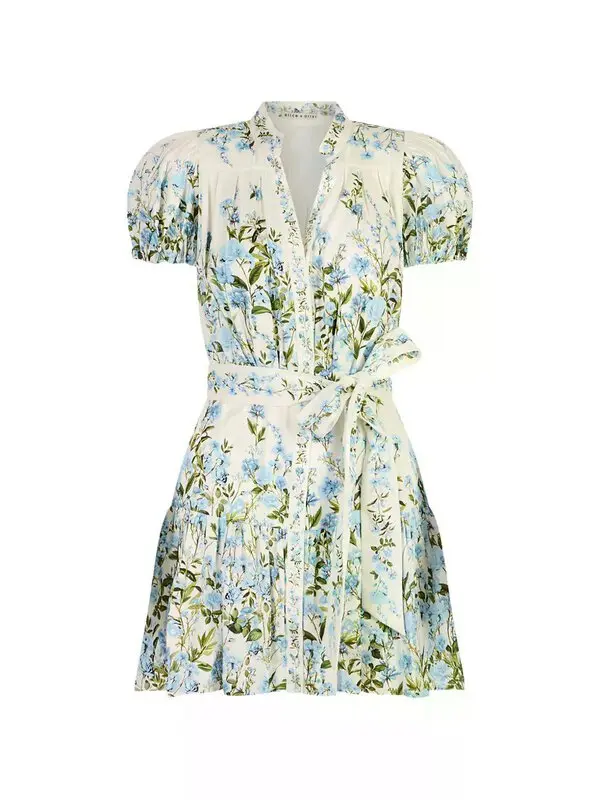 Alice + Olivia Floral Print Belted Dress