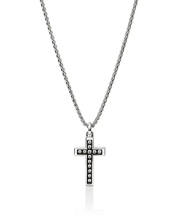 John Hardy Sterling Nailhead Cross Pendant Necklace - Silver