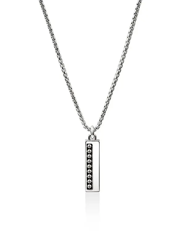 John Hardy Sterling Nailhead Tag Necklace - Silver