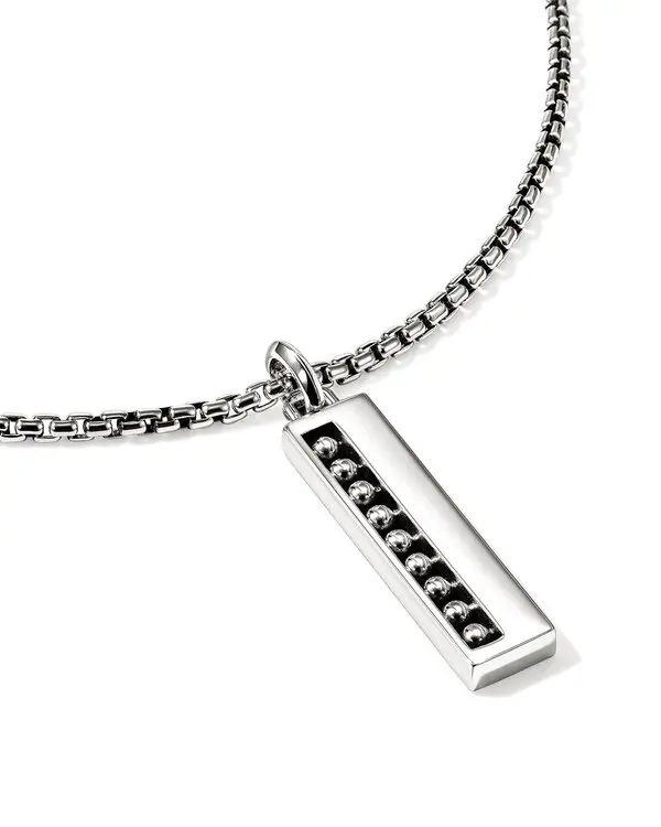 John Hardy Sterling Nailhead Tag Necklace - Silver