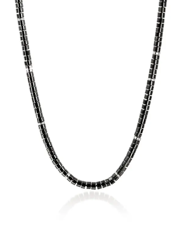 John Hardy Sterling Heishi Onyx Rondelle Necklace - Silver