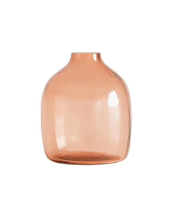CREATIVE WOMEN Handblown Hammered Glass Hebron Vase - Blush