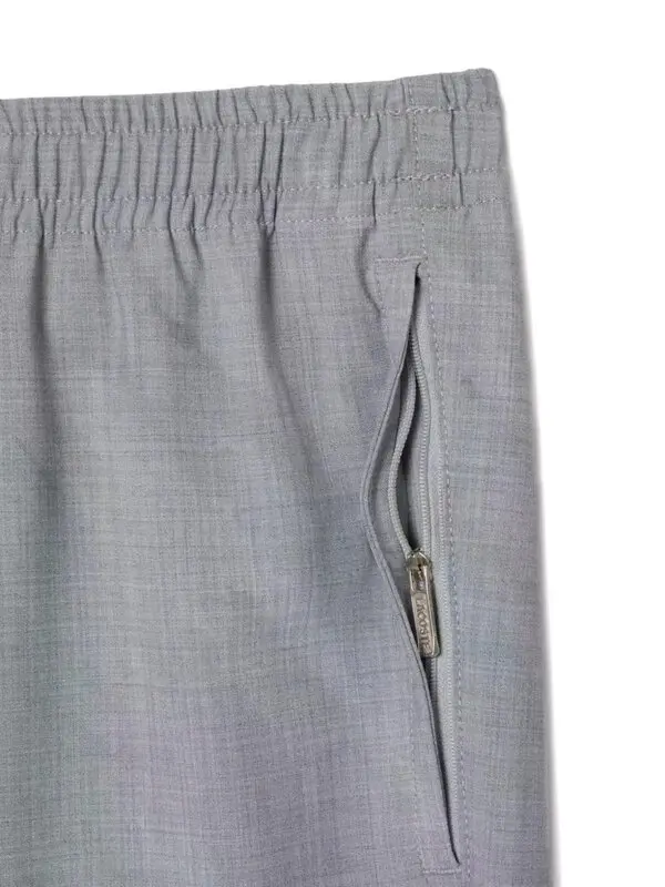 Lacoste Elasticated-waistband Logo-patch Trousers