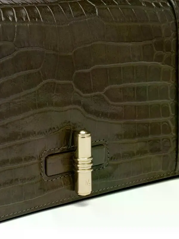 MALONE SOULIERS May Crocodile-embossed Leather Clutch Bag
