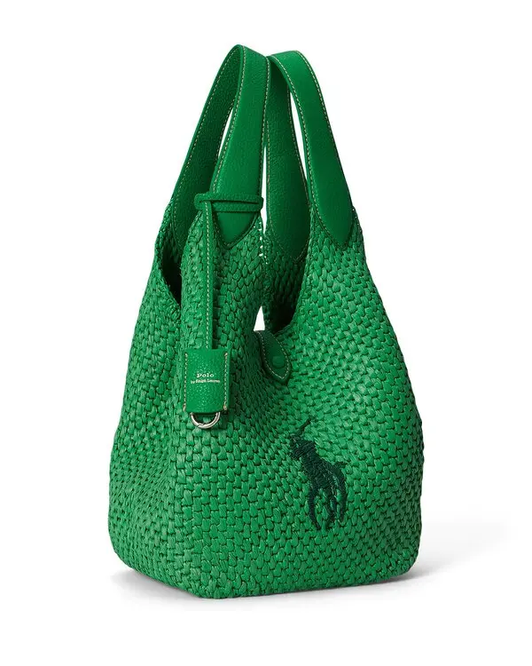 Polo Ralph Lauren Faux Raffia Tote Bag