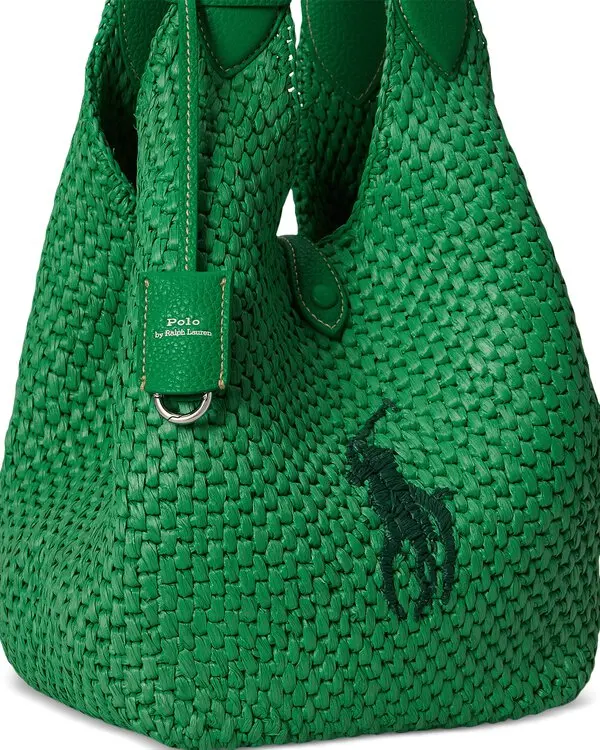 Polo Ralph Lauren Faux Raffia Tote Bag
