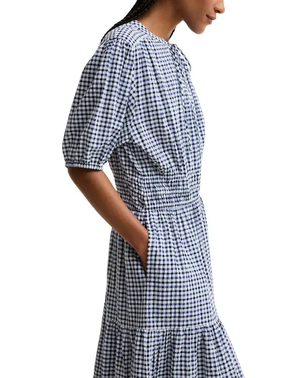 Barbour Ashwell Midi Dress In Gingham Checks