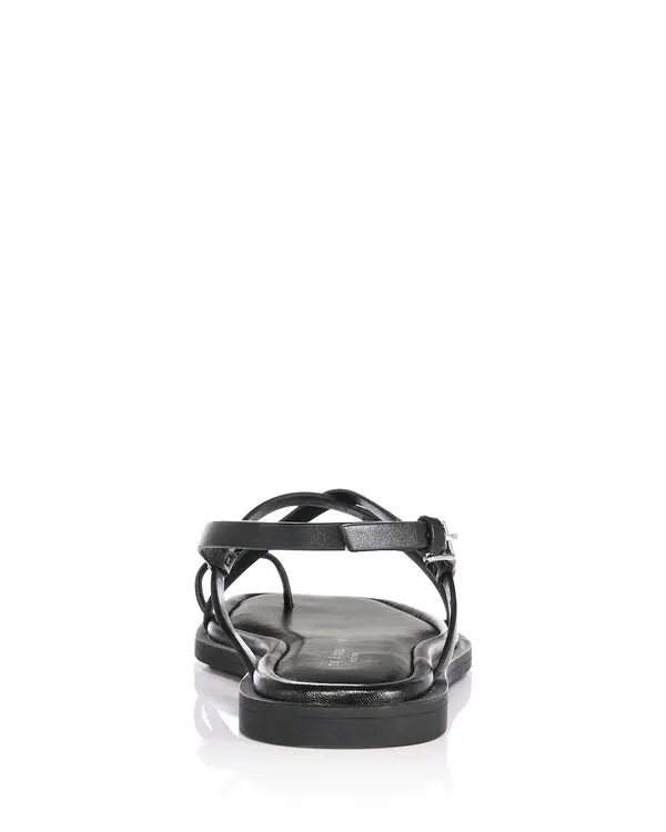 Rag & Bone Flat Sandals With Embellished Toe - Black
