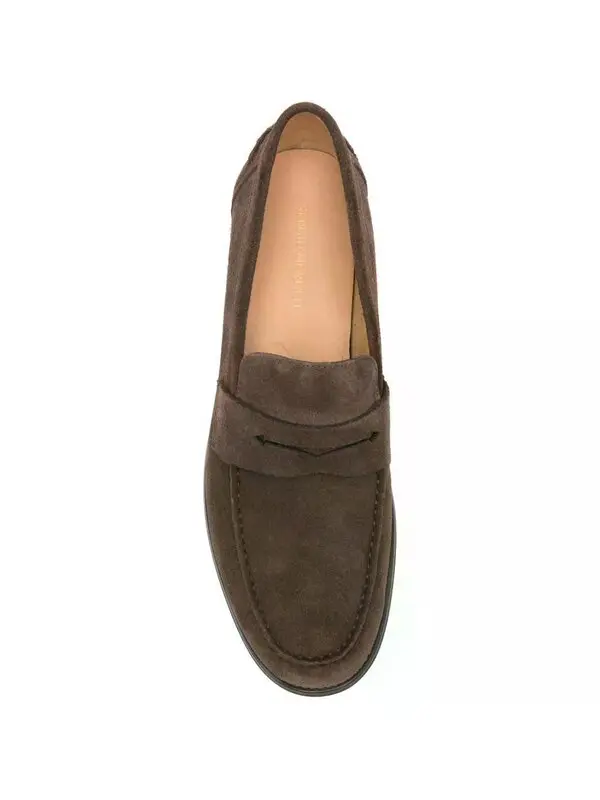 SERGIO MORETTI FIRENZE Suede Penny Loafers