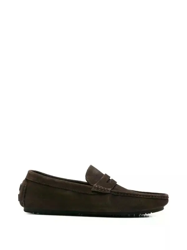 SERGIO MORETTI FIRENZE Suede Penny Loafers