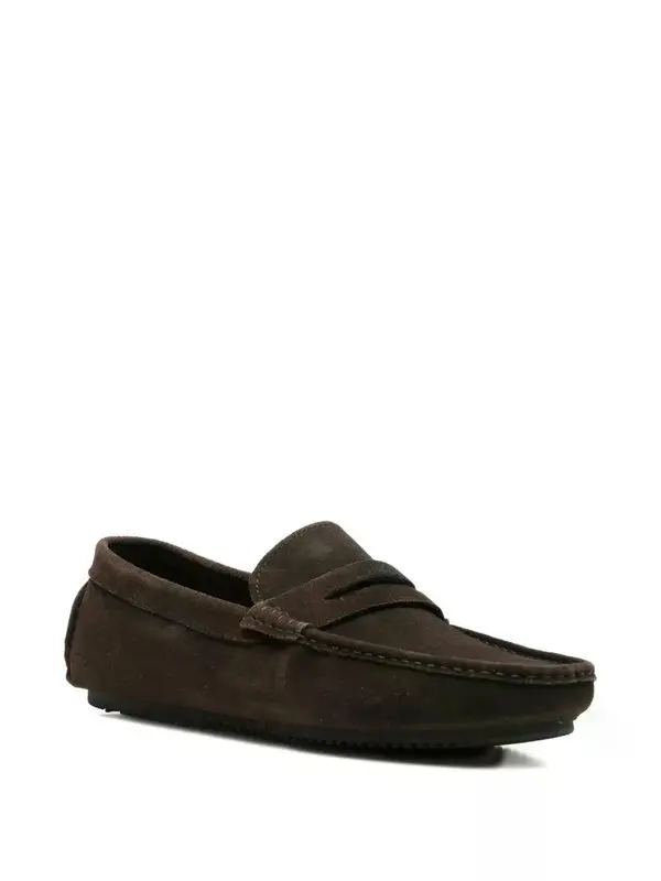 SERGIO MORETTI FIRENZE Suede Penny Loafers